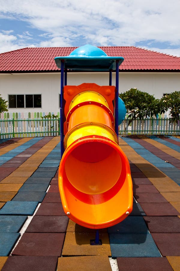 Colorful Playground Equipment Stock Photo - Image of green, design ...