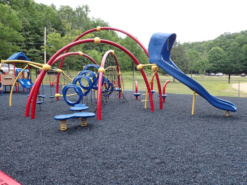 Colorful Playground Obstacle Course Fun for All Ages Plus Stock Image ...