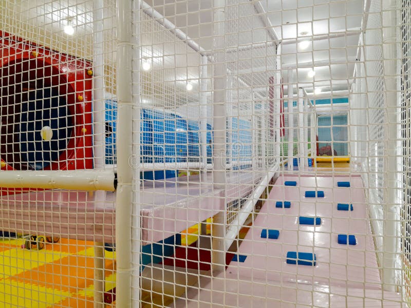 Colorful Playground Inside the Mall, Indoor Playground Area Stock Image ...