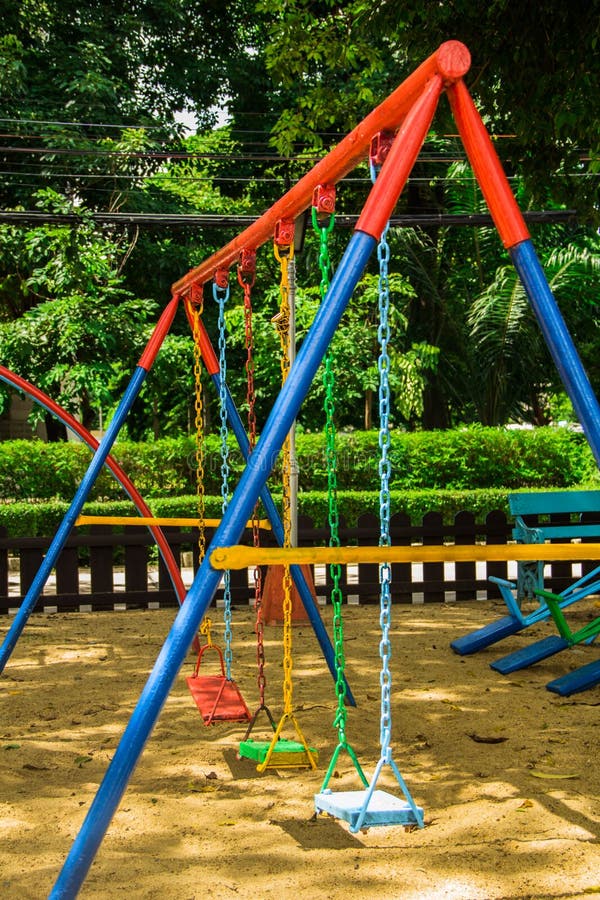 Colorful playground stock image. Image of plaything, garden - 96139565