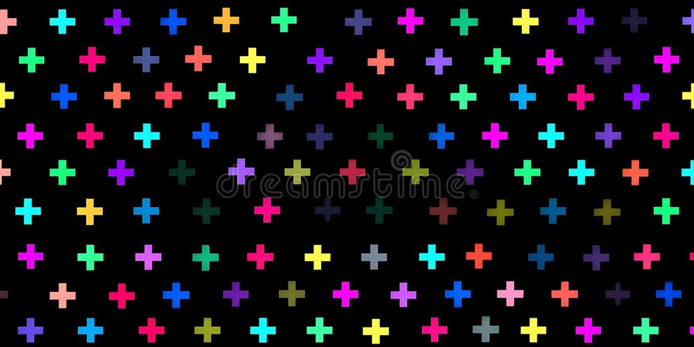 Colorful Plus Sign Pattern Vibrant Repeating Cross Design for ...