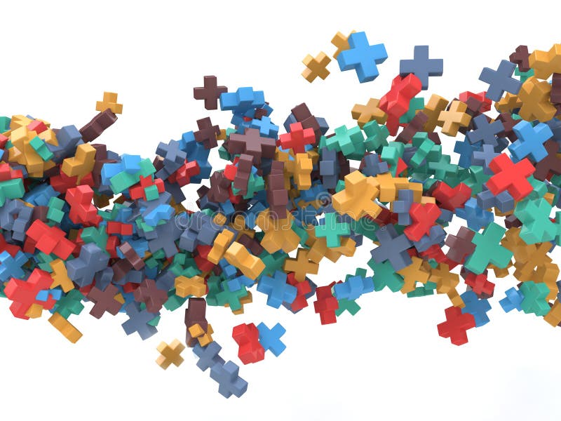 Colorful Plus Signs - Abstract Background Stock Illustration ...