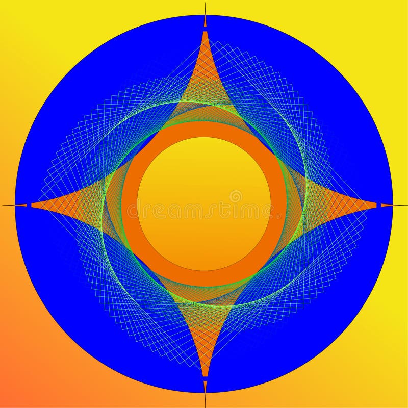 Colorful 4-point Star Abstract Image Stock Illustration - Illustration ...