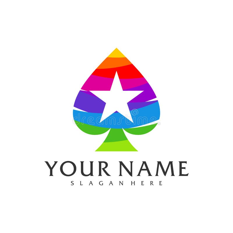 Colorful Poker Logo Vector Template, Creative Poker Logo Design ...