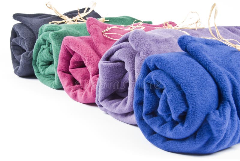 Colorful Polar Fleece stock image. Image of purple, rolled - 17225321