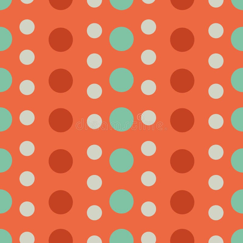 Colorful Polca Dot Seamless Pattern Stock Illustration - Illustration ...