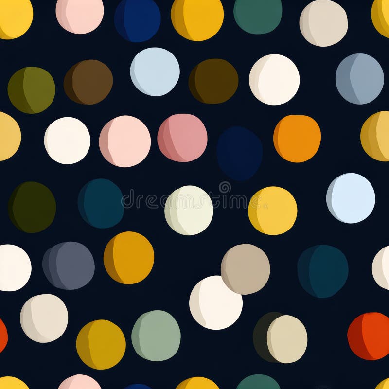 Colorful Polka Dot Pattern on Dark Background for Modern Designs Stock ...