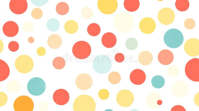 Colorful Polka Dot Pattern with Red, Orange, Yellow, and Blue Circles ...