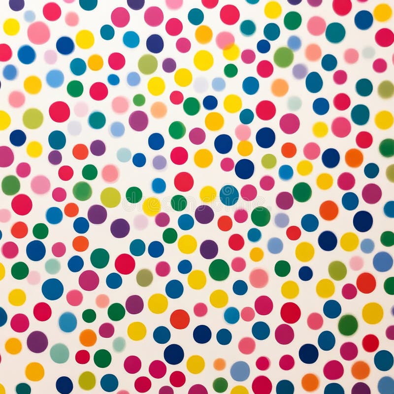 Colorful Polka Dot Pattern on Transparent Background Stock Illustration ...