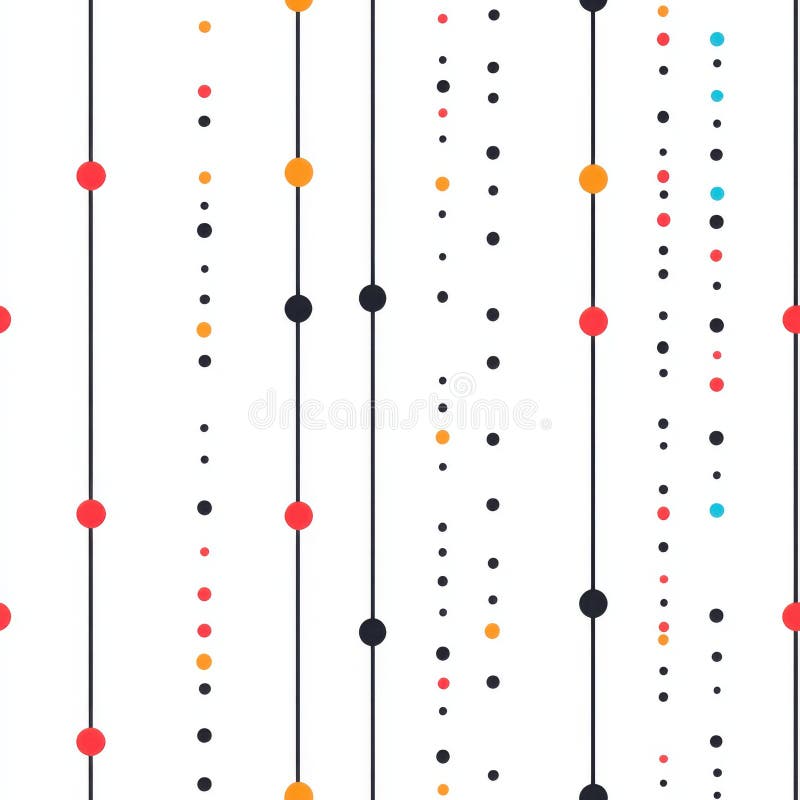Colorful Polka Dot Pattern with Vertical Lines for Modern Graphic ...