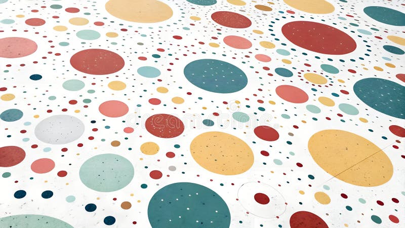 Colorful Polka Dot Pattern on a White Surface Stock Illustration ...
