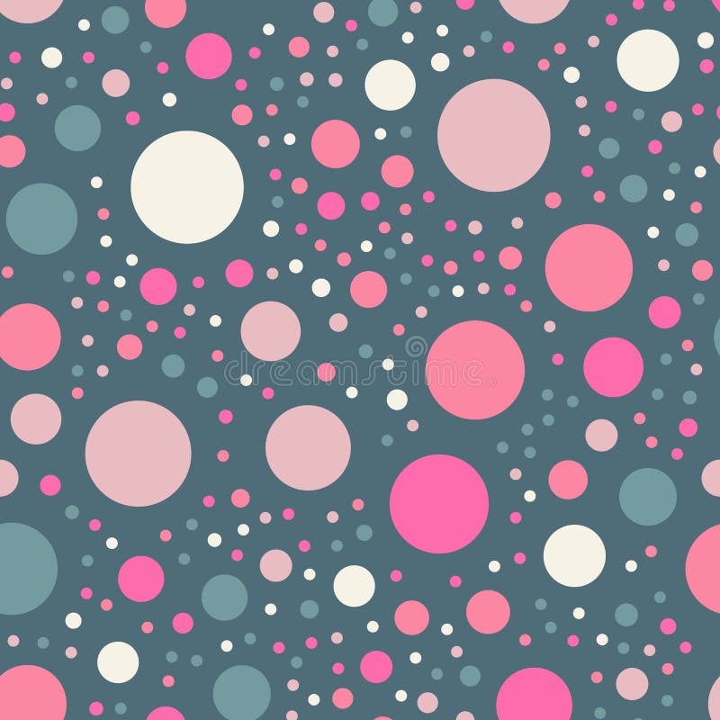Colorful Polka Dots Pattern on Bright Background. Stock Vector ...