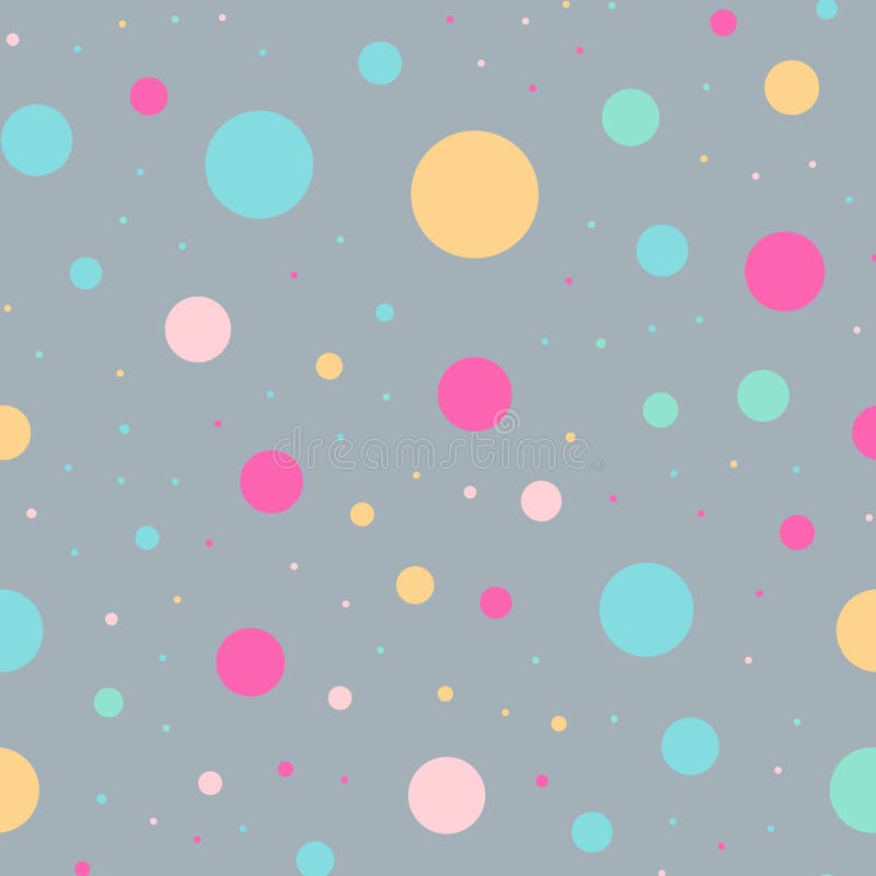 Colorful Polka Dots Pattern on Bright Background. Stock Vector ...