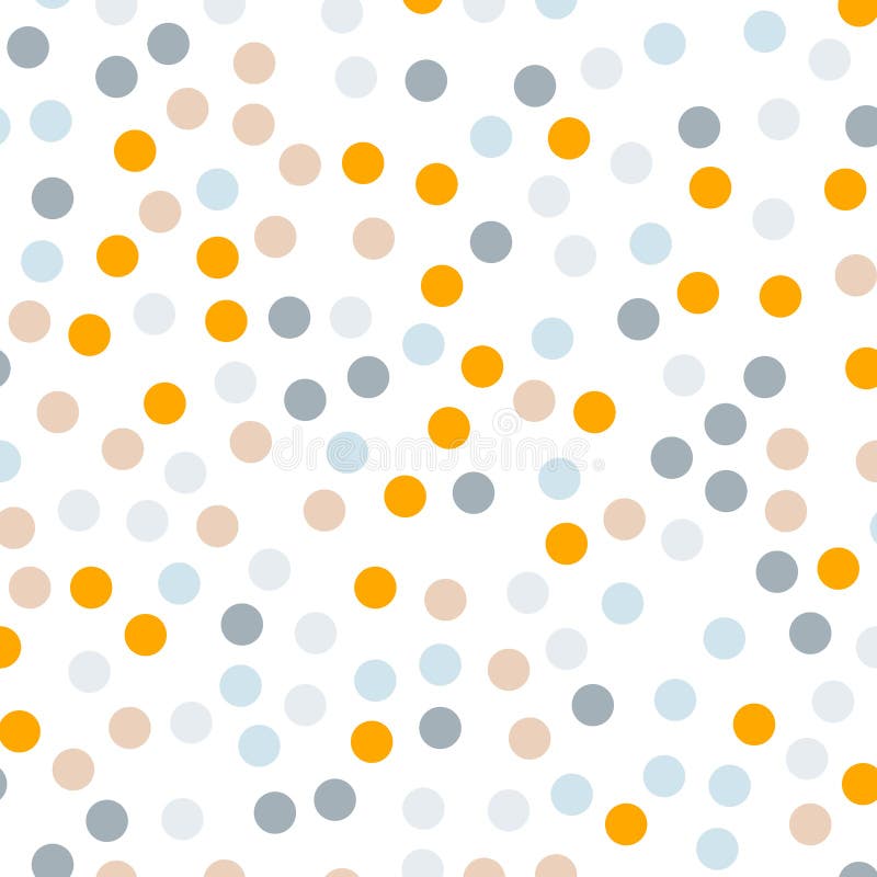 Colorful Polka Dots Seamless Pattern on White 7. Stock Vector ...
