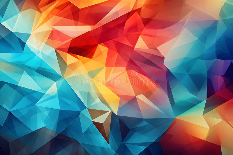 Colorful Polygon Background, Various Colors, Abstract Background Stock ...