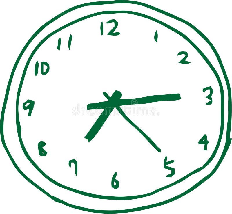 Colorful Poor Rough Sketch of the Watch Stock Vector - Illustration of ...