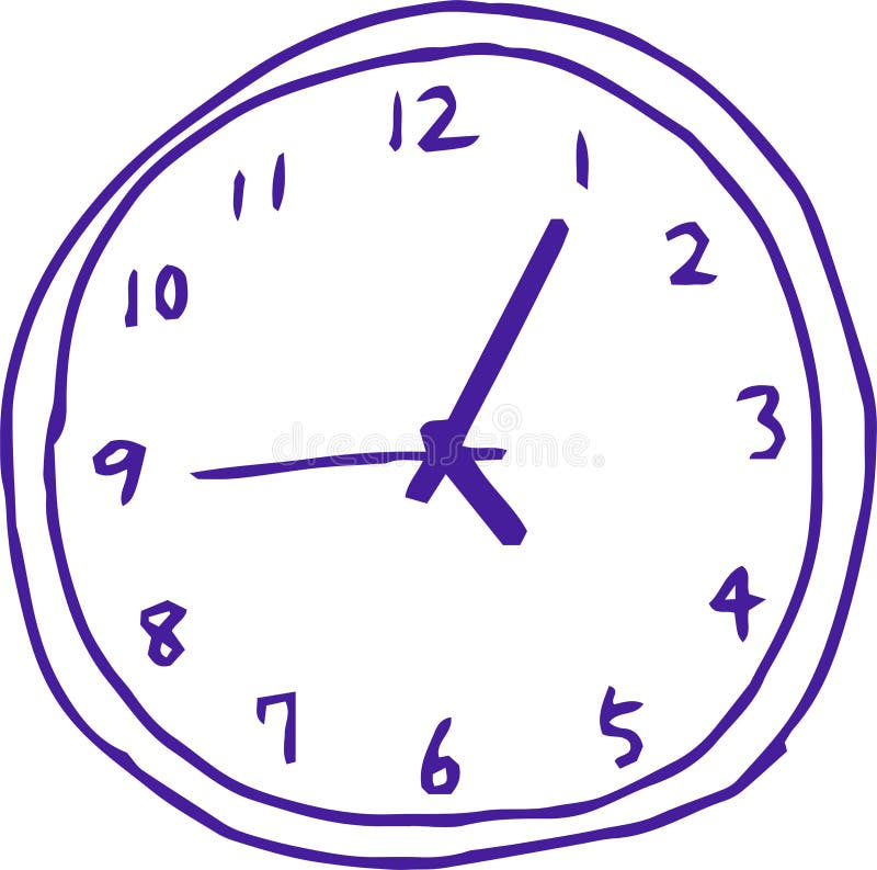 Colorful Poor Rough Sketch of the Watch Stock Vector - Illustration of ...