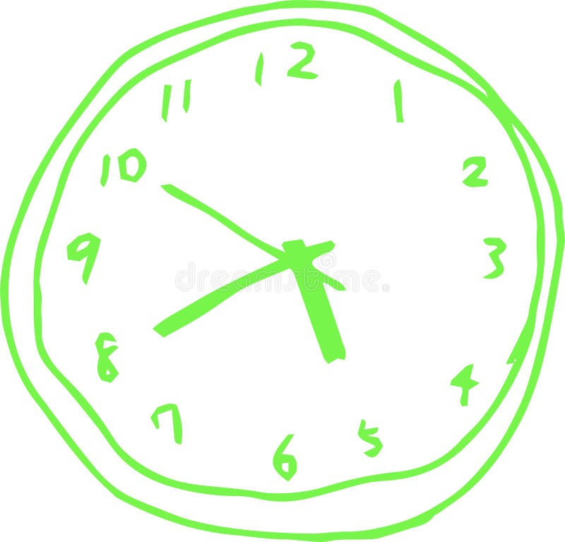 Colorful Poor Rough Sketch of the Watch Stock Vector - Illustration of ...