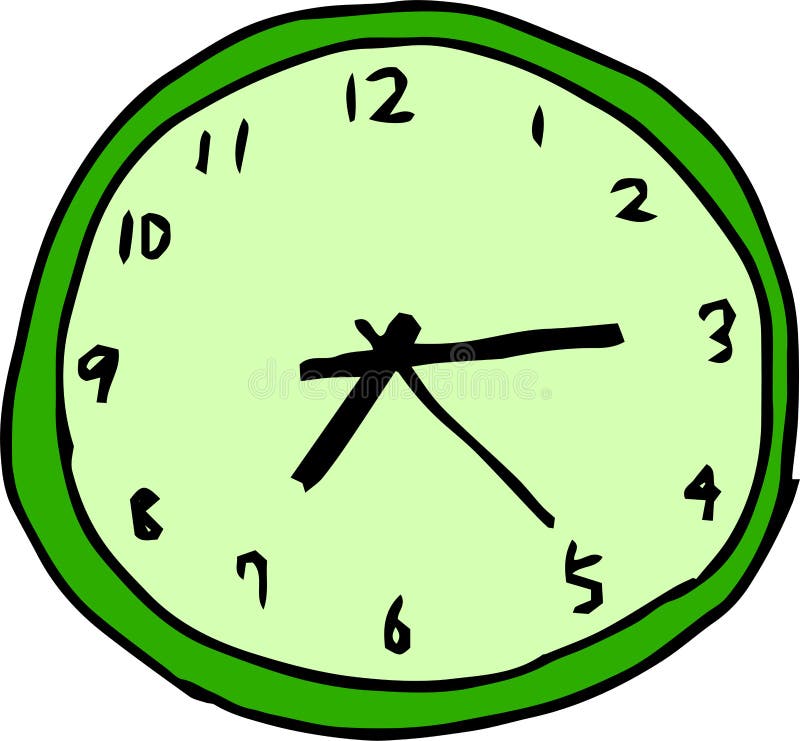 Colorful Poor Sketch of the Watch Stock Vector - Illustration of month ...