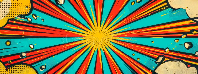 Vibrant Pop Art Explosion Background Stock Photo - Image of retro ...