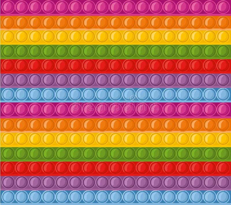 Colorful Pop it Pattern Silicone Anti-stress Toy Rainbow with Texture ...