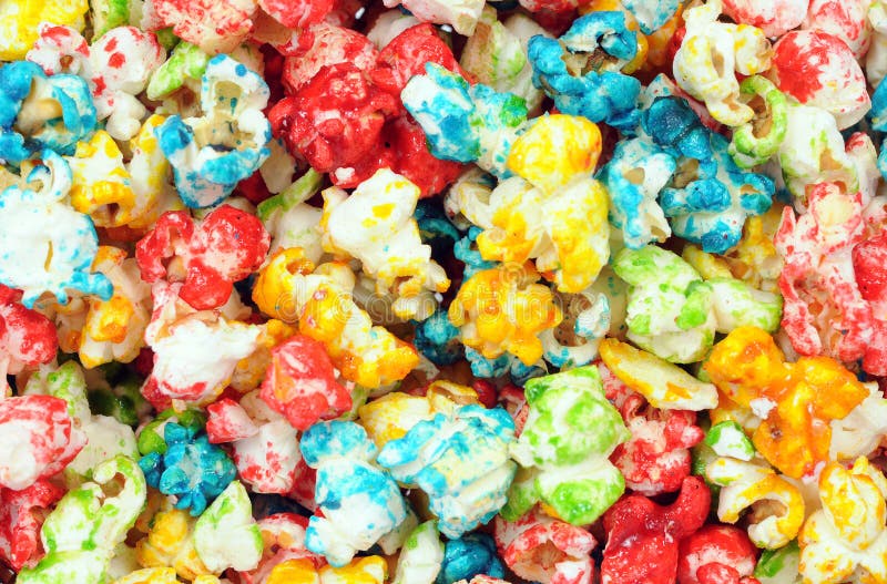 Colorful popcorn stock photo. Image of sugary, corn, sweet - 70320542