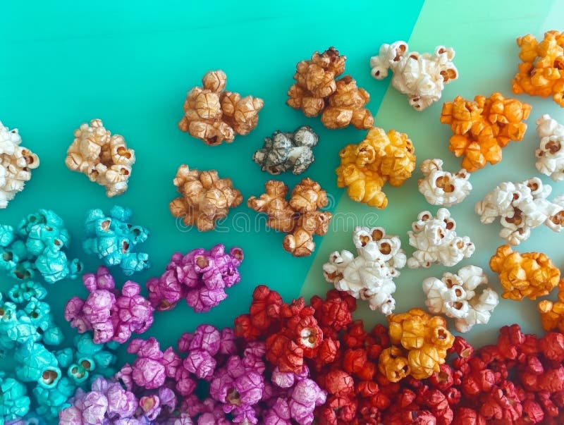 Colorful Popcorn Display Resembling Tiny Flower Shapes for Creative ...