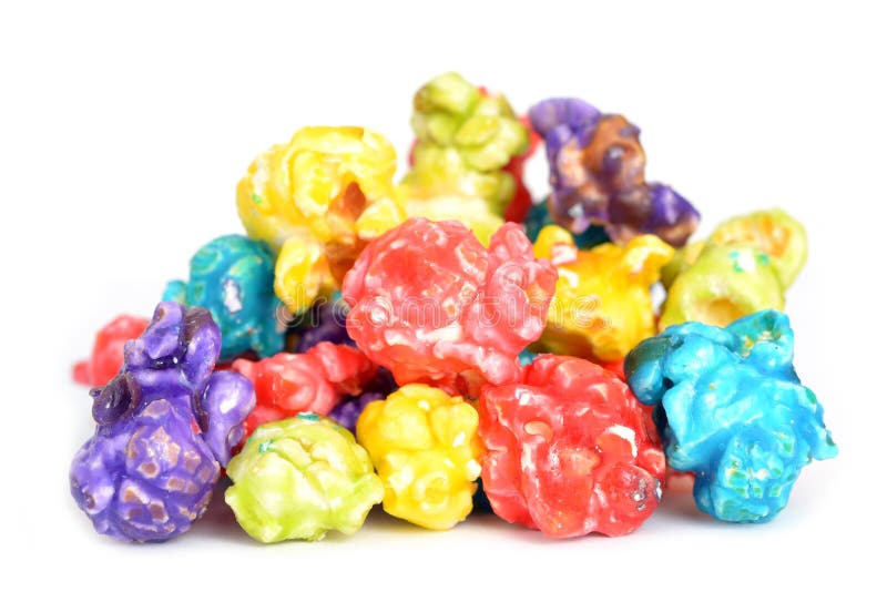 Colorful popcorn stock photo. Image of sugary, corn, sweet - 70320542