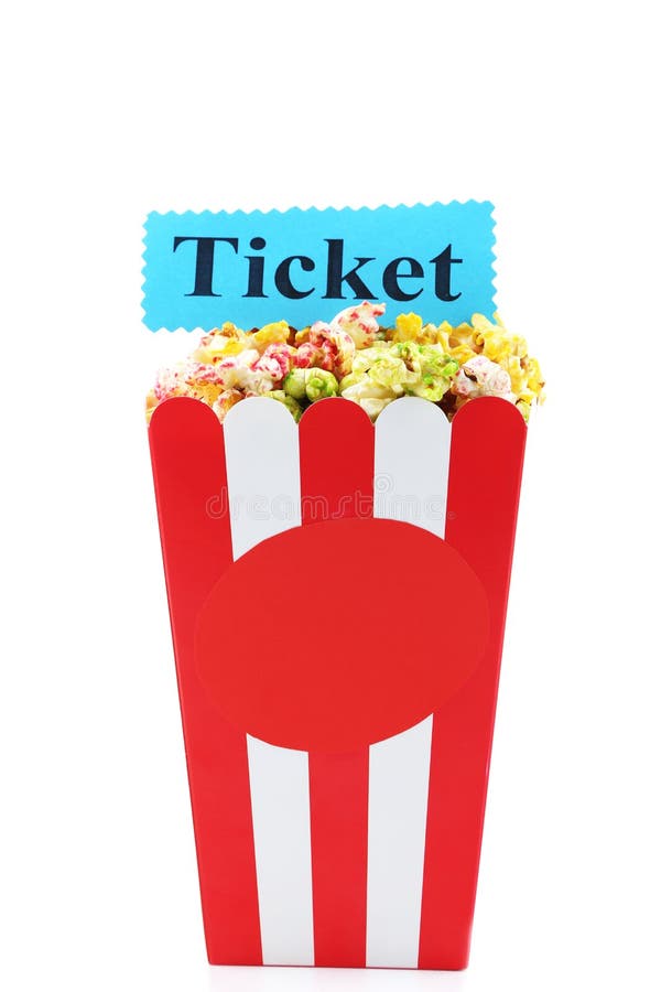 Colorful popcorn stock photo. Image of colorful, isolated - 137868688