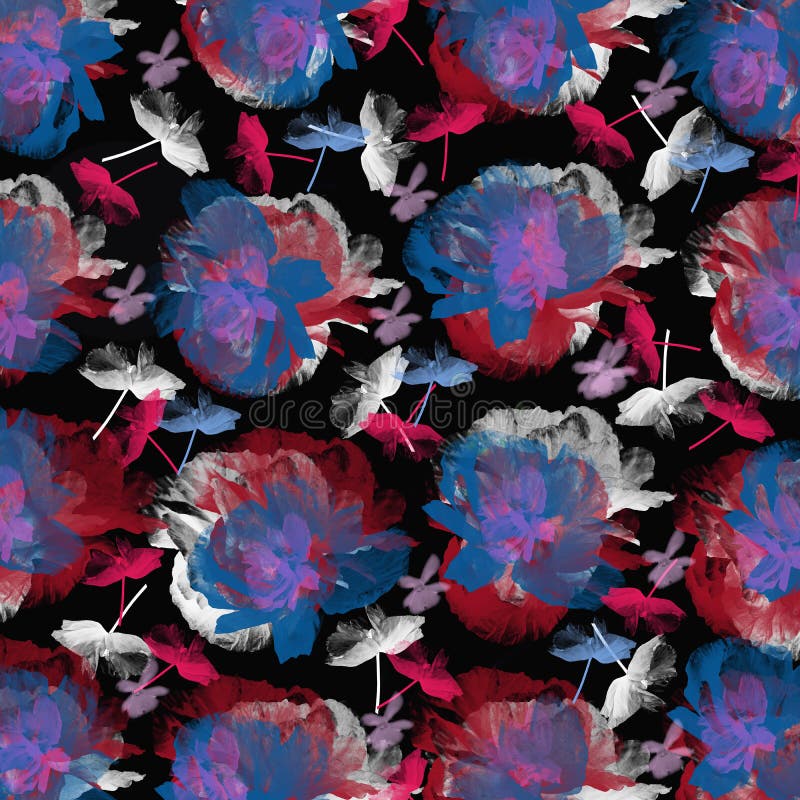 Floral pattern stock illustration. Illustration of plant - 136722292