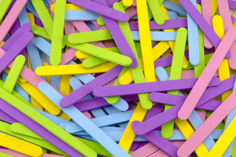 Colorful Popsicle Sticks stock image. Image of bunch - 49189837