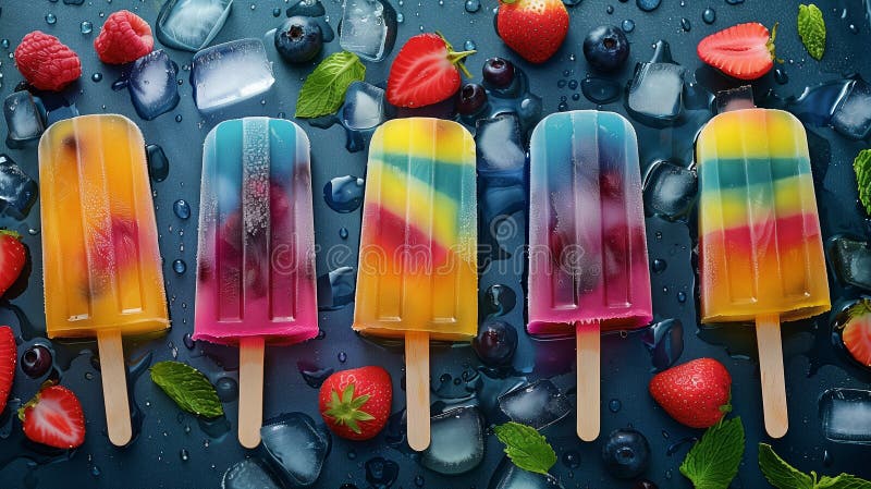 Colorful popsicles stock photo. Image of detail, technology - 322370790