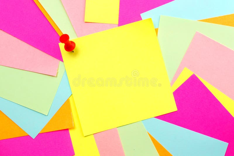 Colorful Post it Note Background Stock Image - Image of notice, office ...