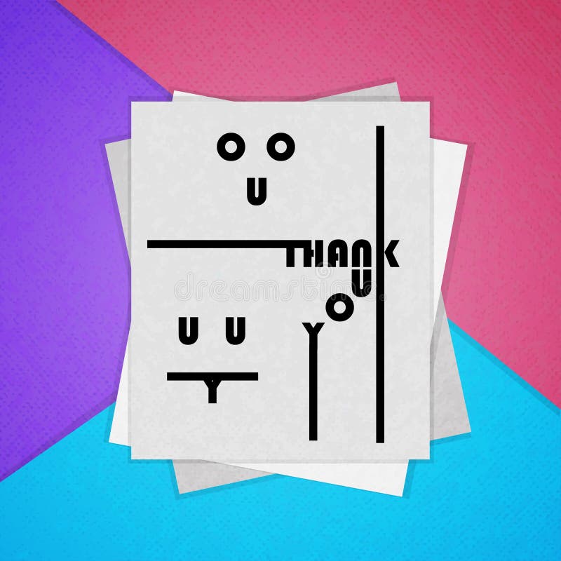 Colorful Poster. the Material Design. Thank You Stock Illustration ...