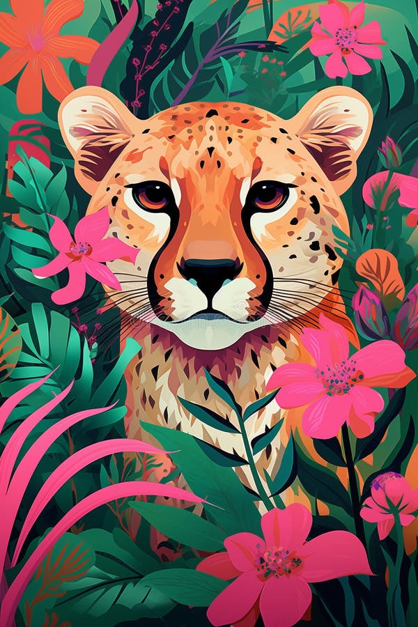 Cheetah Tropical Stock Illustrations – 7,357 Cheetah Tropical Stock ...