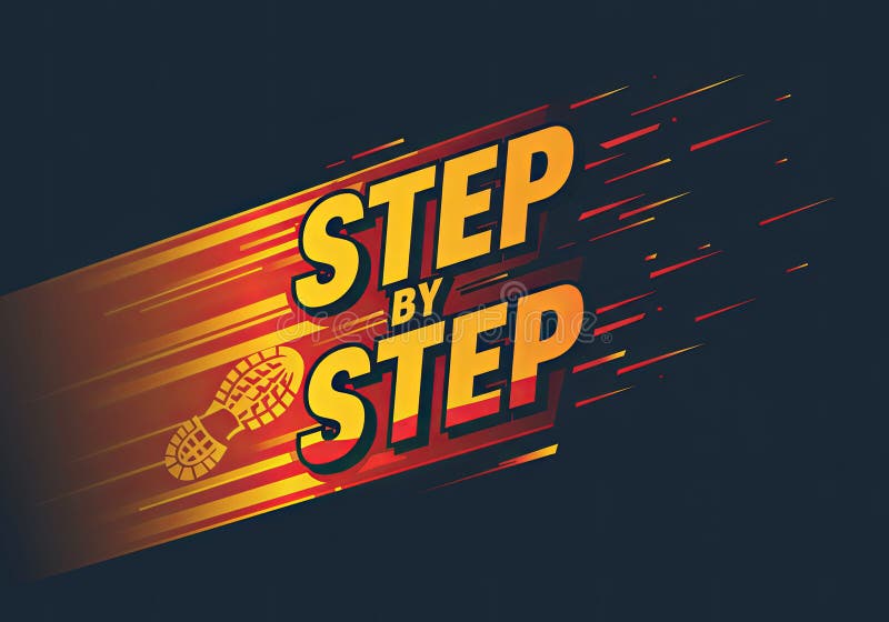 Vibrant Step by Step Poster with Motion, Sneaker Elements Design Stock ...