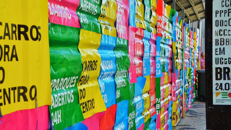 Colorful poster wall editorial stock image. Image of comics - 220043819