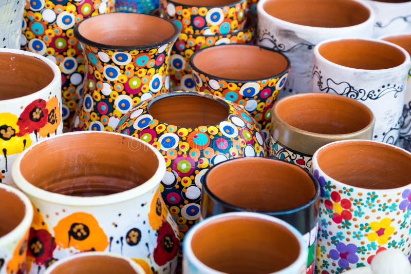 Colorful pottery stock image. Image of collection, chichen - 79006861