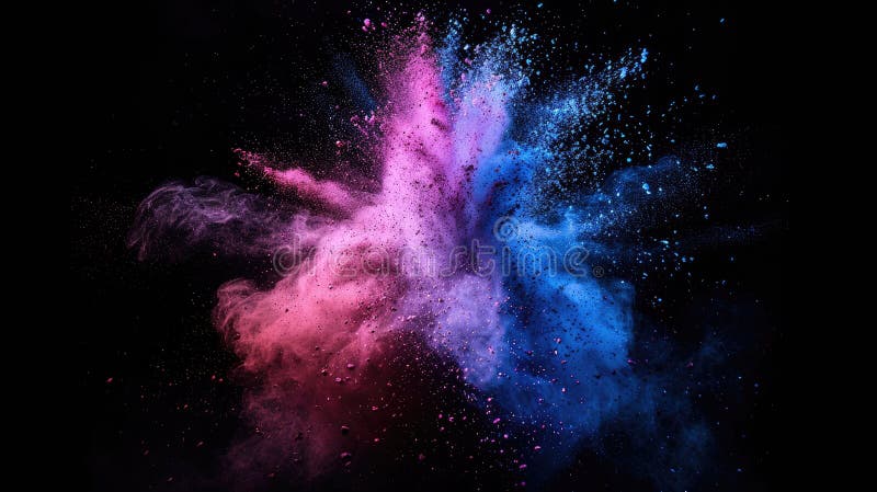 Colorful Powder Burst Creating a Vibrant Explosion of Hues and Tints ...
