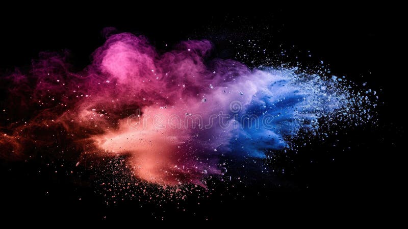 Colorful Powder Burst Creating a Vibrant Explosion of Hues and Tints ...