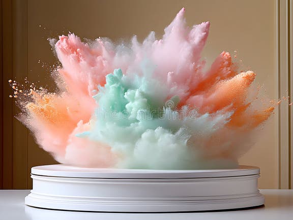 Colorful Powder Explodes, Creating a Stunning Visual Display ...