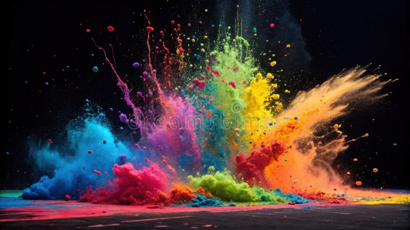 Exploding Vibrant Colors Studio Shot Abstract Stock Photos - Free ...