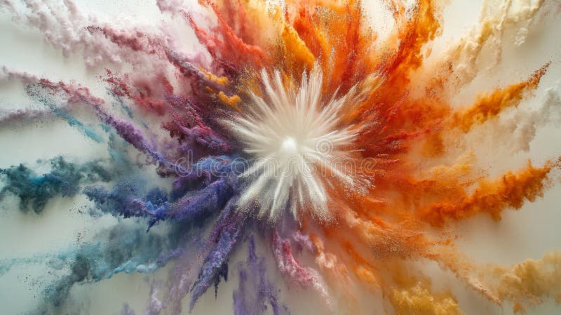 Colorful Powder Explosion Abstract Art Stock Illustration ...