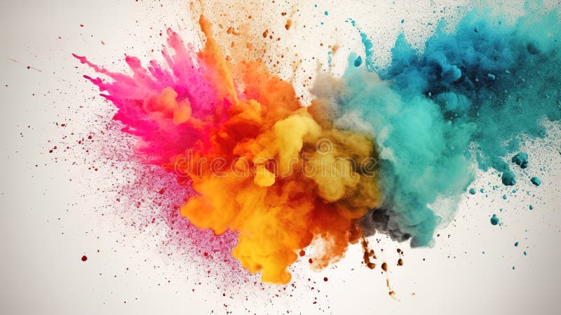 Colorful Powder Explosion As a Wallpaper Artwork, Ai Generated Image ...