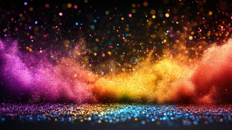 Colorful Powder Explosion Background Blurs Stock Image - Image of ...