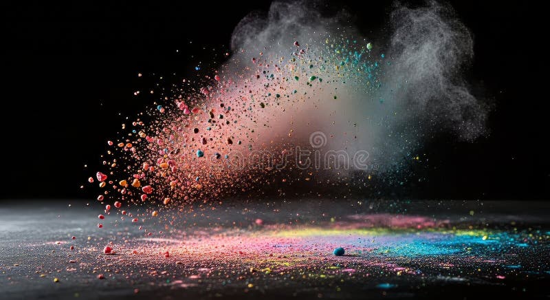 Colorful Powder Explosion Burst Dynamic Motion Freeze Photography on ...