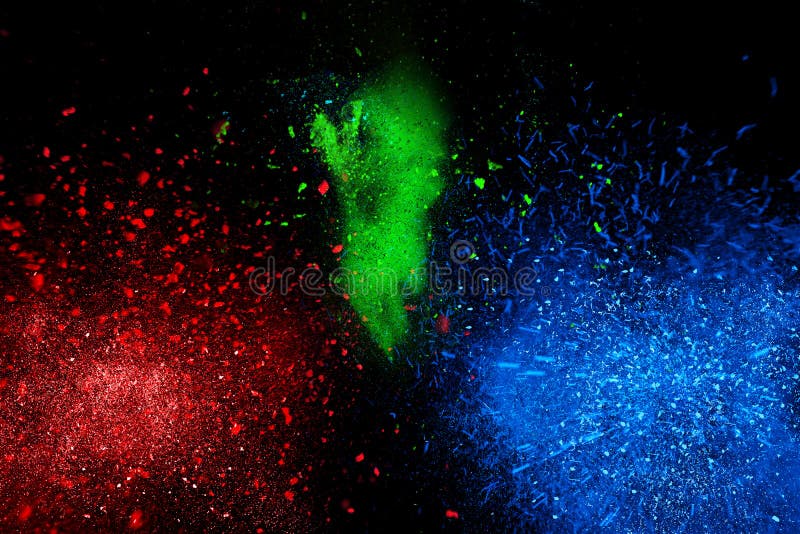 Colorful Powder Explosion Cloud Stock Illustration - Illustration of ...