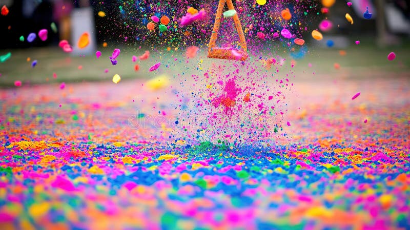 Colorful Powder Explosion Festival Ground Stock Photos - Free & Royalty ...