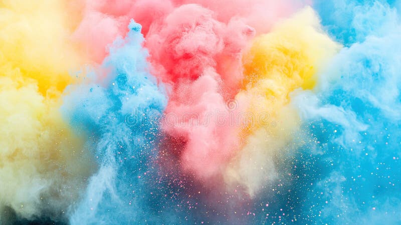 Colorful Powder Explosion, Studio Backdrop, Vibrant, Design Stock Image ...