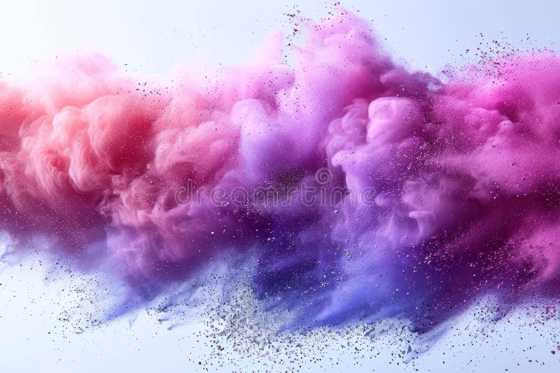 Colorful Powder Explosion on White Background - Abstract Splatter ...